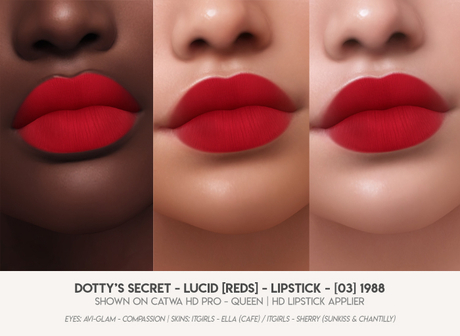 Second Life Marketplace - Dotty's Secret - Lucid [REDS] - Matte ...